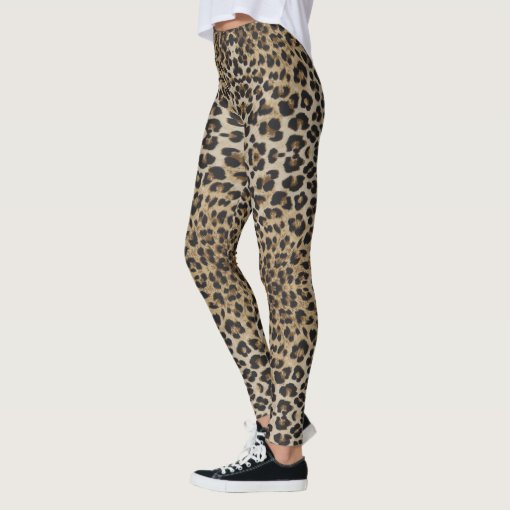 Funky Leopard Print Leggings | Zazzle