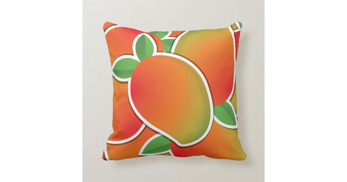 Funky mango throw pillow | Zazzle.com