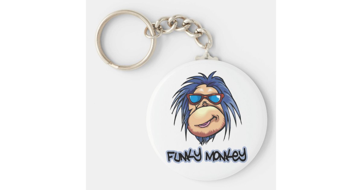 Funky Monkey Keychain | Zazzle.com