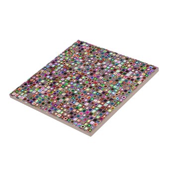Funky Mosaic Tiles Pattern With Jewel Tones | Zazzle