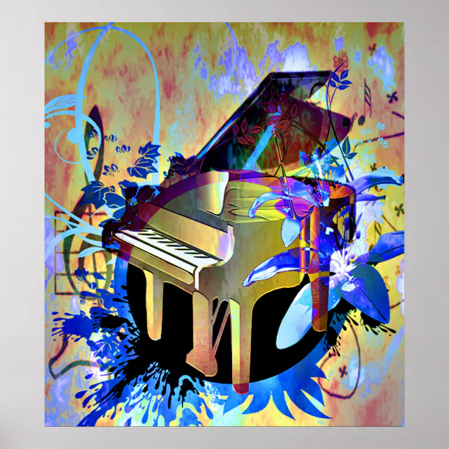 Funky Piano Poster | Zazzle