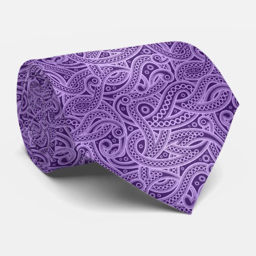 Funky Purple Abstract Paisley Pattern Tie | Zazzle