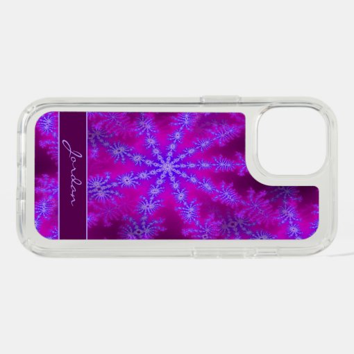 Funky Purple Starburst Fractal Psychedelic Name Speck iPhone Case | Zazzle