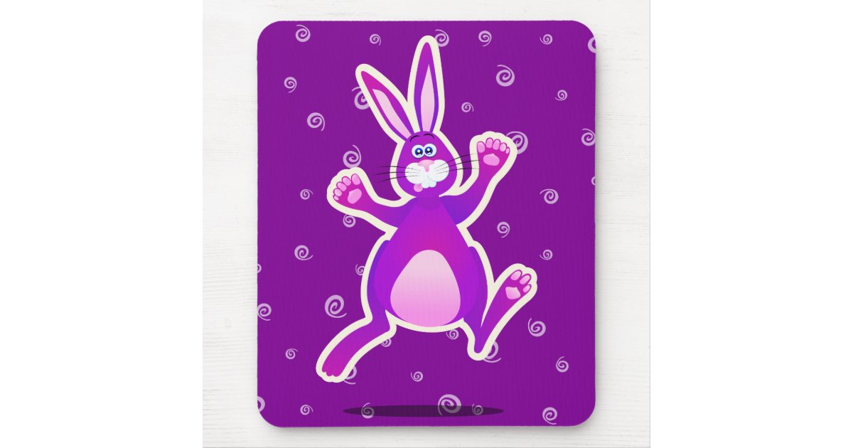 Funky rabbit, mousepad | Zazzle