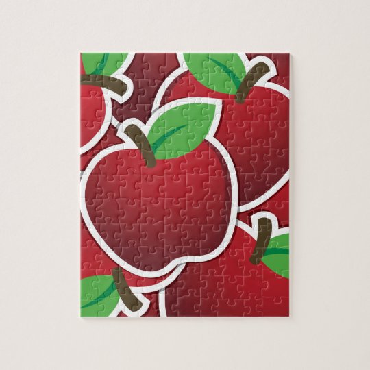 Funky red apples jigsaw puzzle | Zazzle.com