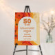 Funky Retro 50th Wedding Anniversary Welcome Sign | Zazzle