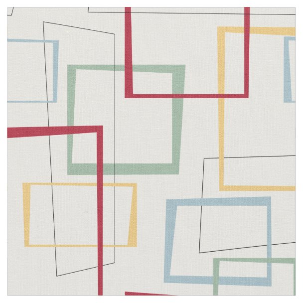 Mid-Century Modern Abstract Fabric | Zazzle.com