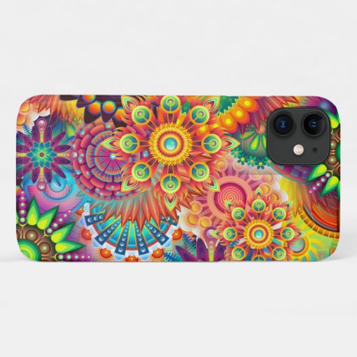 Funky Retro Pattern Abstract Bohemian Case-Mate iPhone Case | Zazzle