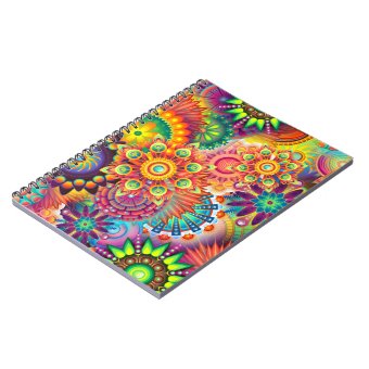 Funky Retro Pattern Abstract Bohemian Notebook | Zazzle