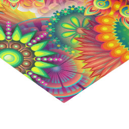 Funky Retro Pattern Abstract Bohemian Tissue Paper | Zazzle
