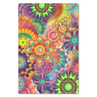 Funky Retro Pattern Abstract Bohemian Tissue Paper | Zazzle