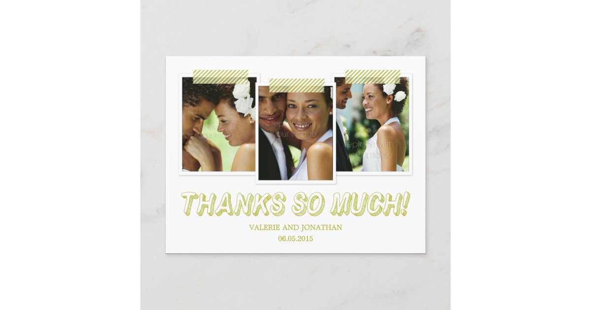 Funky Snapshots Thank You Postcard | Zazzle