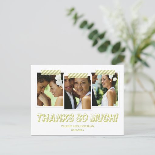 Funky Snapshots Thank You Postcard | Zazzle