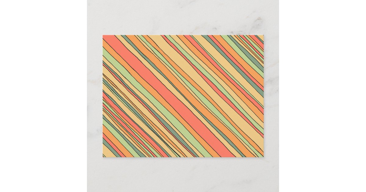 Funky Stripes postcard | Zazzle