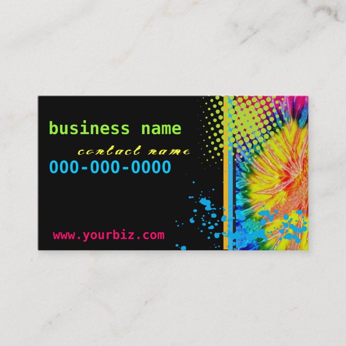 Funky Tie Dye Business Card | Zazzle.com