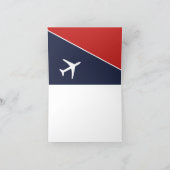 Funky White Plane Airplane Pilot Aviation Thank You Card | Zazzle