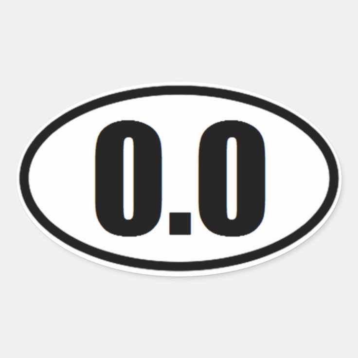 Funny 0.0 Marathon runner sticker | Zazzle