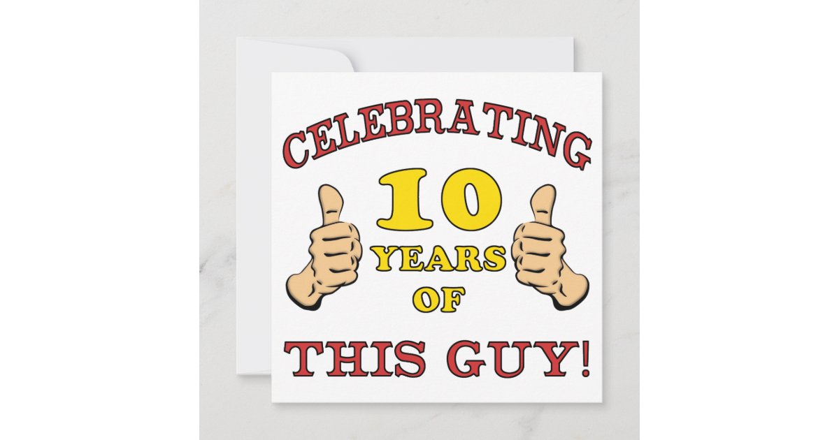 Funny 10th Birthday For Boys Card | Zazzle