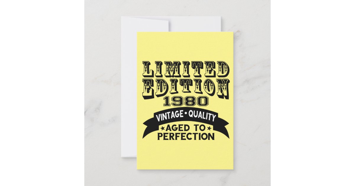 Funny 1980 Birthday Card Limited Edition | Zazzle