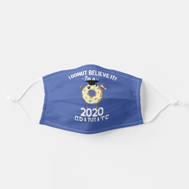 Funny 2020 Graduation Quarantine Graduate Donut Adult Cloth Face Mask ...