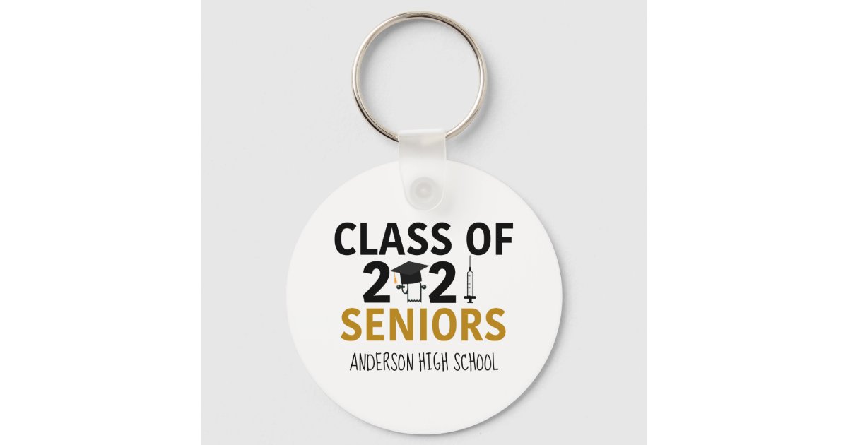 Funny 2021 Graduation Pandemic Humor Senior Keychain | Zazzle