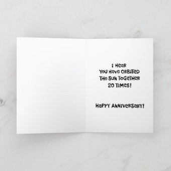 Funny 20th Anniversary Card | Zazzle