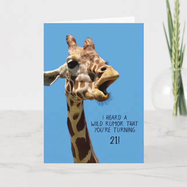 Funny 21st Birthday Card | Zazzle