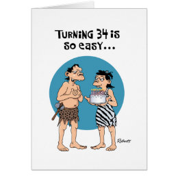 34th Birthday Humor Cards - Greeting & Photo Cards | Zazzle