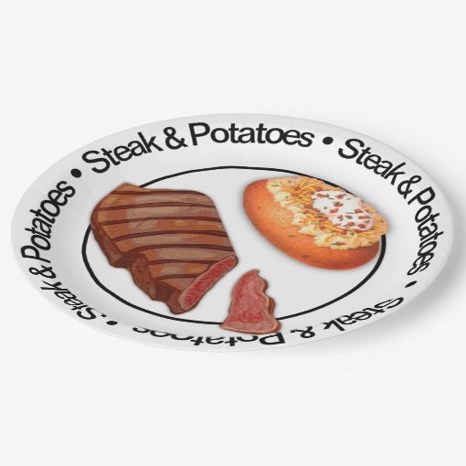 Funny 3D Steak & Potatoe Paper Plate | Zazzle