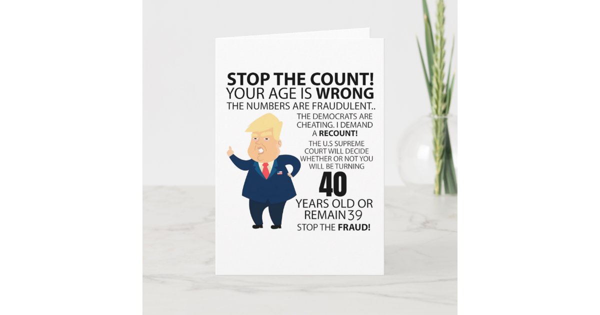 Funny 40th Year Birthday Present Happy Birth year Card | Zazzle