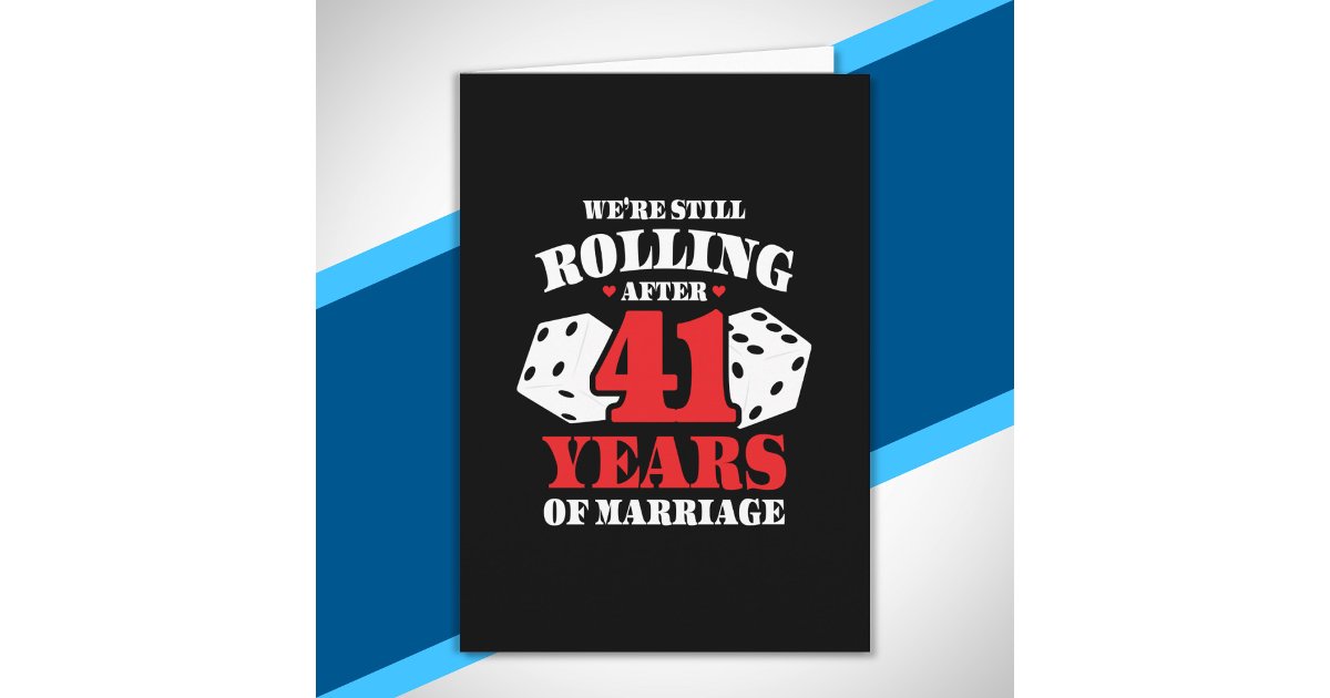 Funny 41st Anniversary Couples Married 41 Years Card | Zazzle
