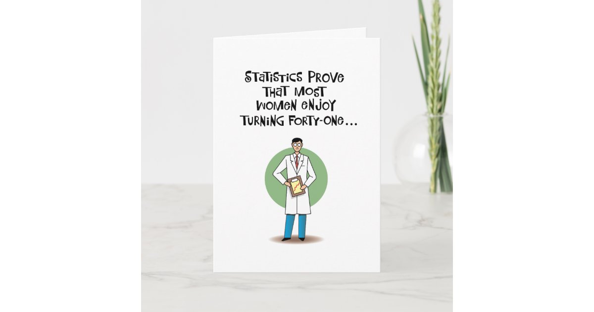 Funny 41st Birthday Card | Zazzle.com
