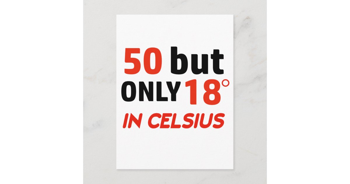 funny 50 birthday design postcard | Zazzle