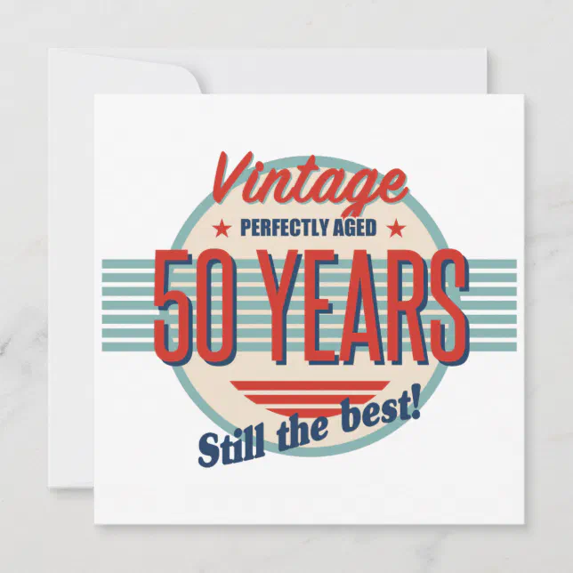 Funny 50th Birthday Old Fashioned Card | Zazzle