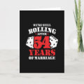 Funny 54th Anniversary Couples Married 54 Years Card | Zazzle