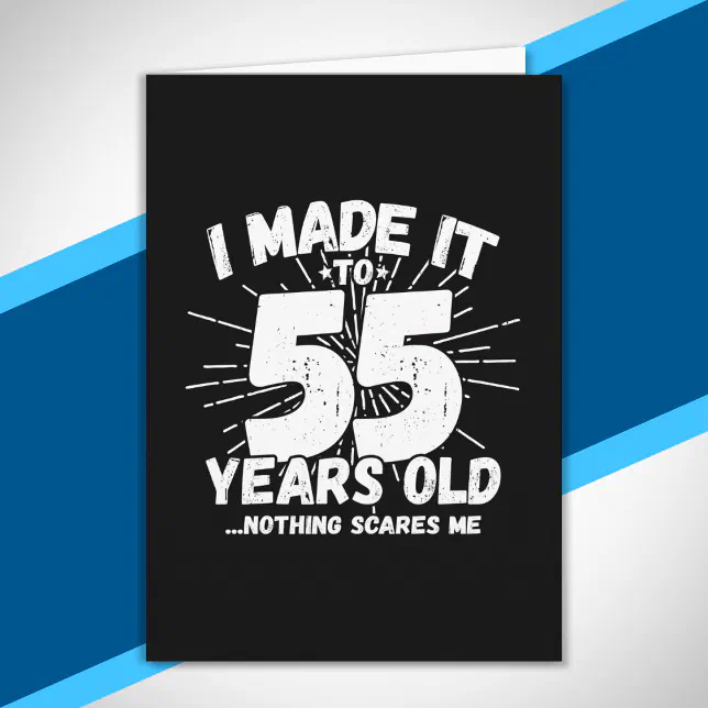Funny 55th Birthday Quote Sarcastic 55 Year Old Card | Zazzle