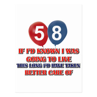 58 Years Birthday Cards | Zazzle