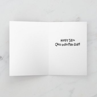 Funny 58th Birthday Card | Zazzle