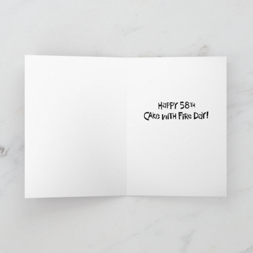 Funny 58th Birthday Card | Zazzle