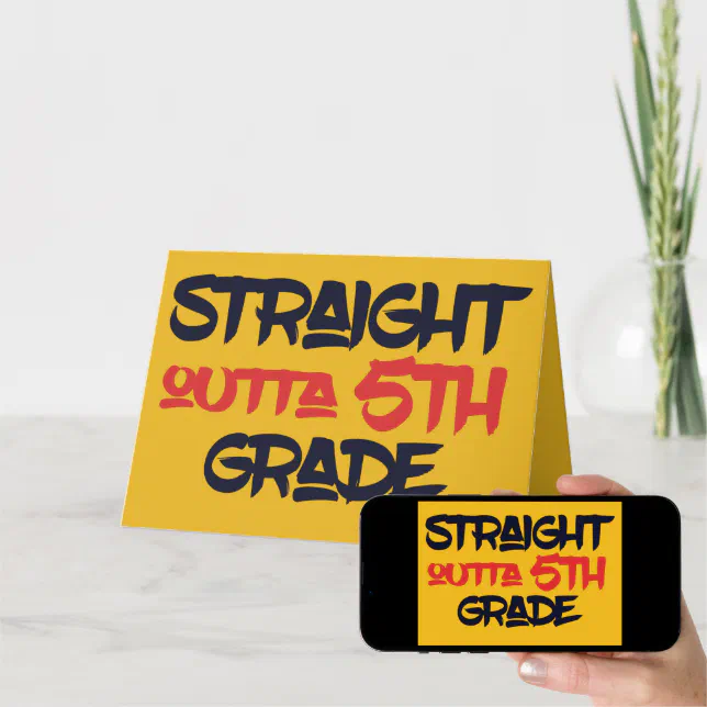 Funny 5th Grade School Graduation Congratulations Card | Zazzle