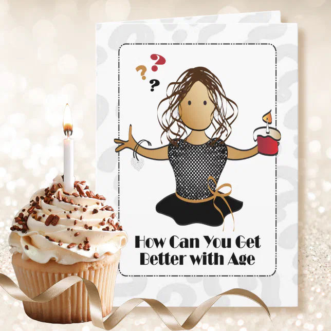 Funny 60th Birthday Female Classy Cartoon Ethnic Card | Zazzle