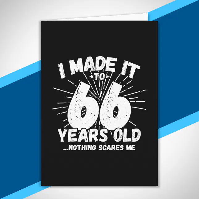 Funny 66th Birthday Quote Sarcastic 66 Year Old Card | Zazzle