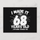 Funny 68th Birthday Quote Sarcastic 68 Year Old Postcard | Zazzle