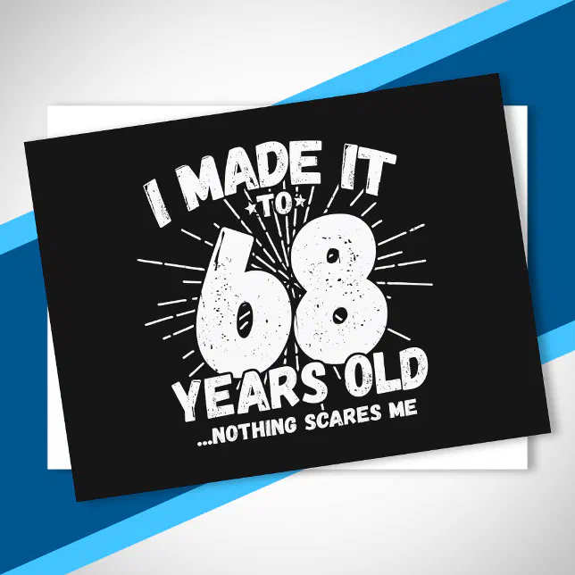 Funny 68th Birthday Quote Sarcastic 68 Year Old Postcard | Zazzle