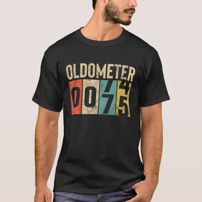 Funny 75 Years Old Oldometer Vintage 75Th Birthday T-Shirt | Zazzle