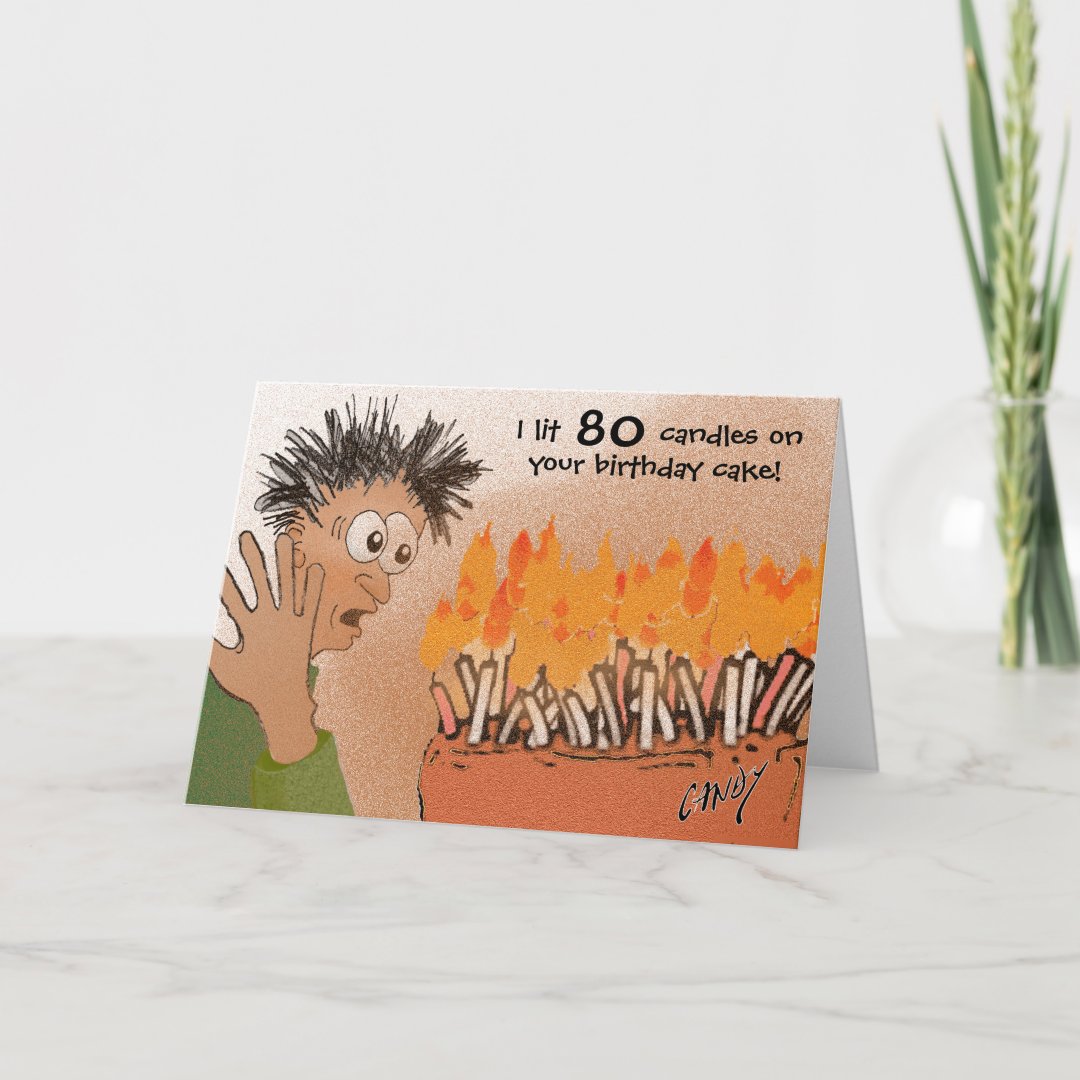 Funny 80th birthday card. card | Zazzle