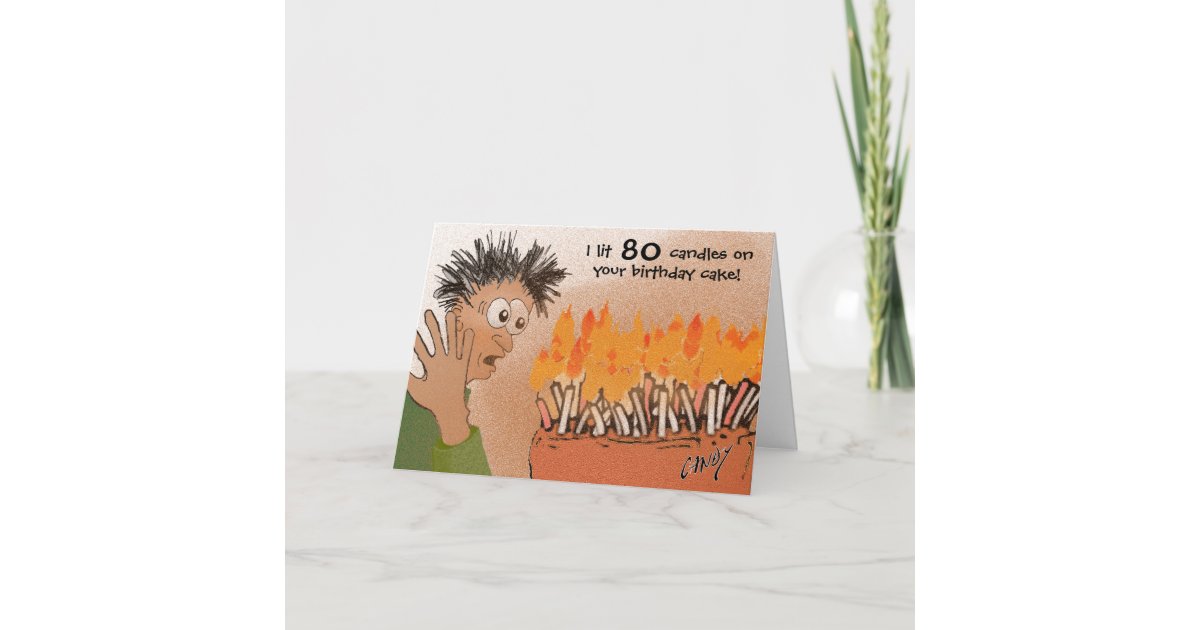 Funny 80th birthday card. card | Zazzle