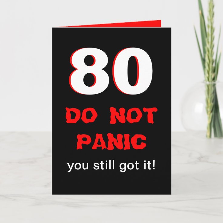 Funny 80th Birthday Card for Men | Zazzle