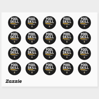 Funny 8 Ball Quote Sports Billiard Pool Classic Round Sticker | Zazzle
