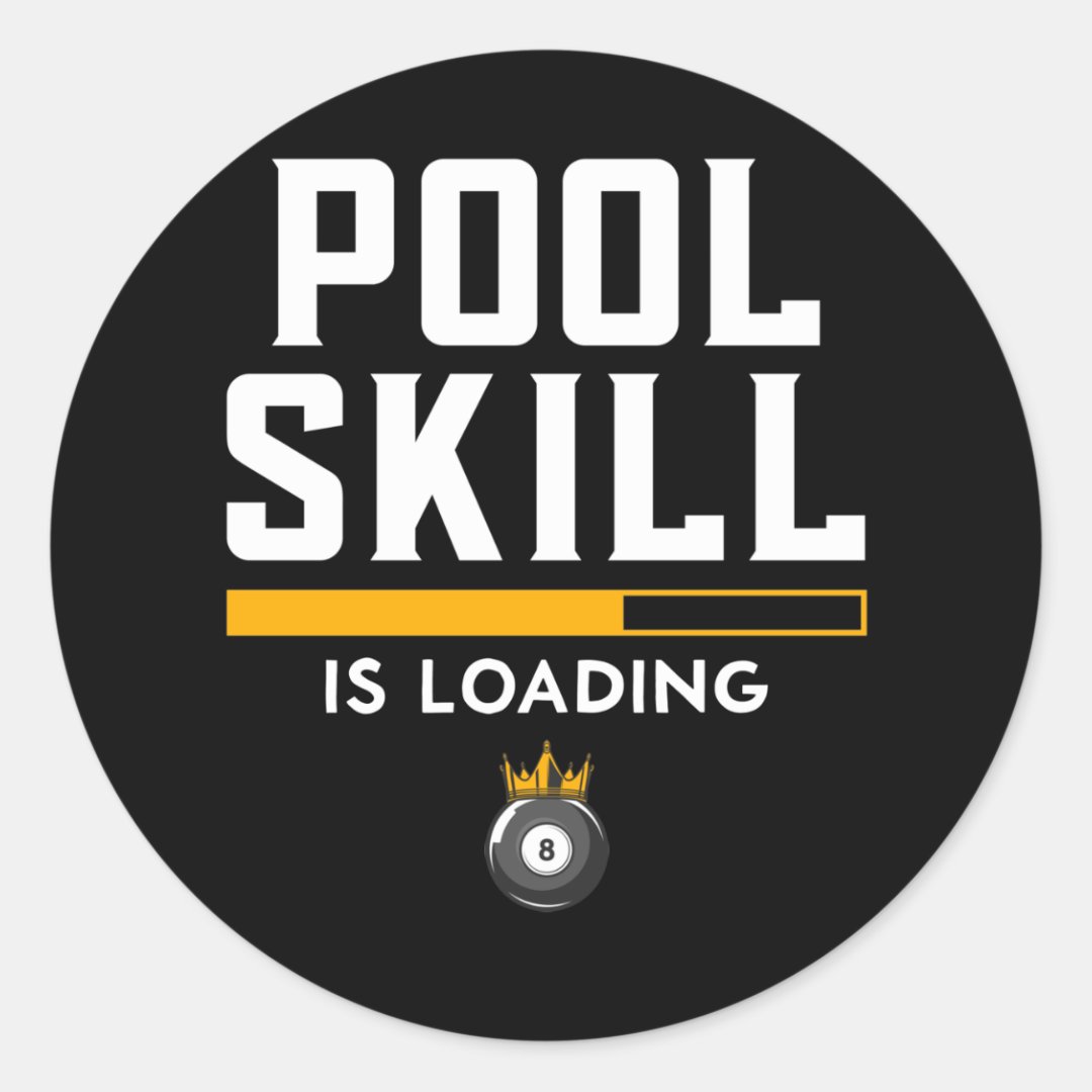 Funny 8 Ball Quote Sports Billiard Pool Classic Round Sticker | Zazzle
